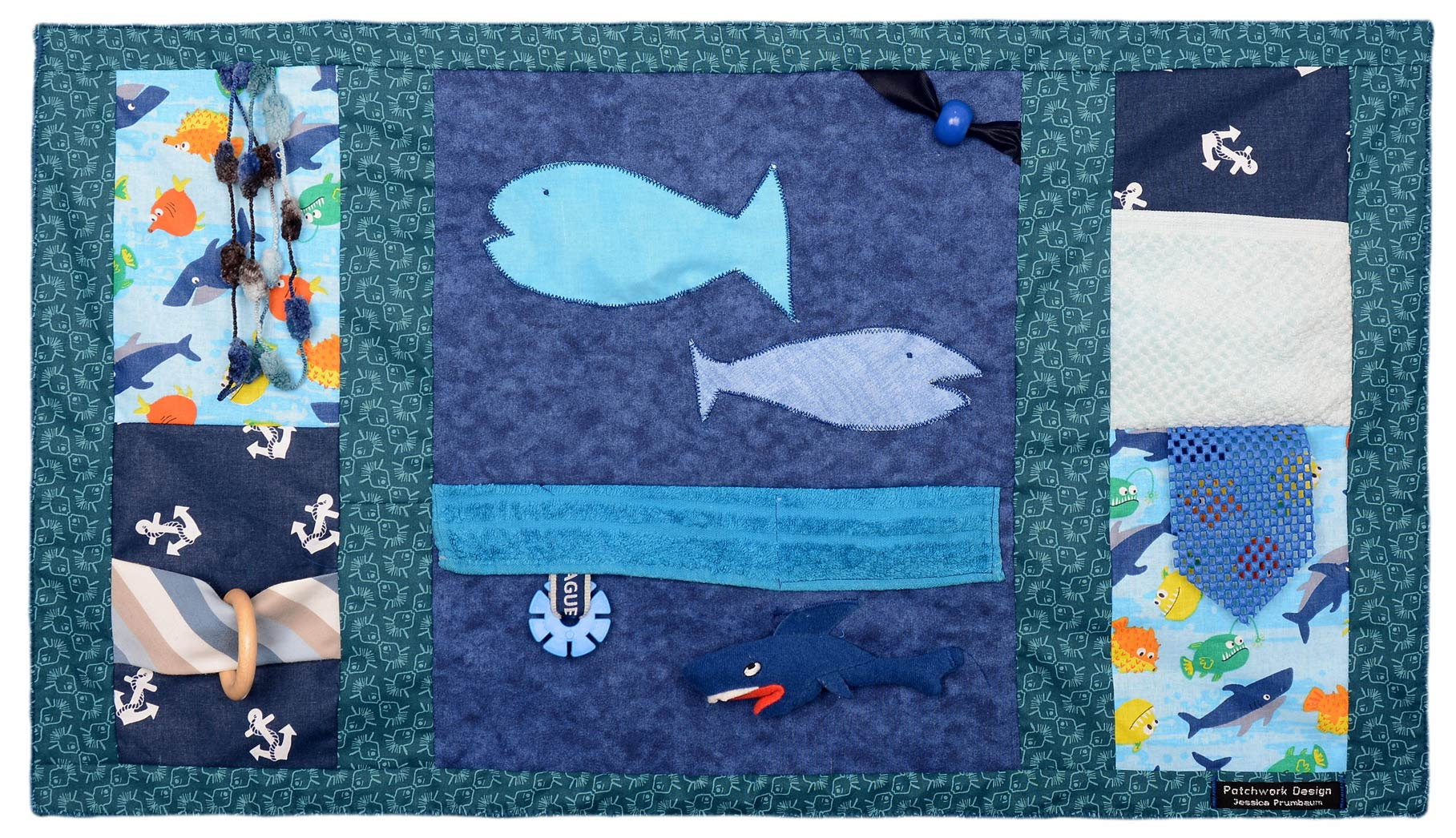 Nestelmotivdecke Fisch - Nesteldecken by Patchwork Design