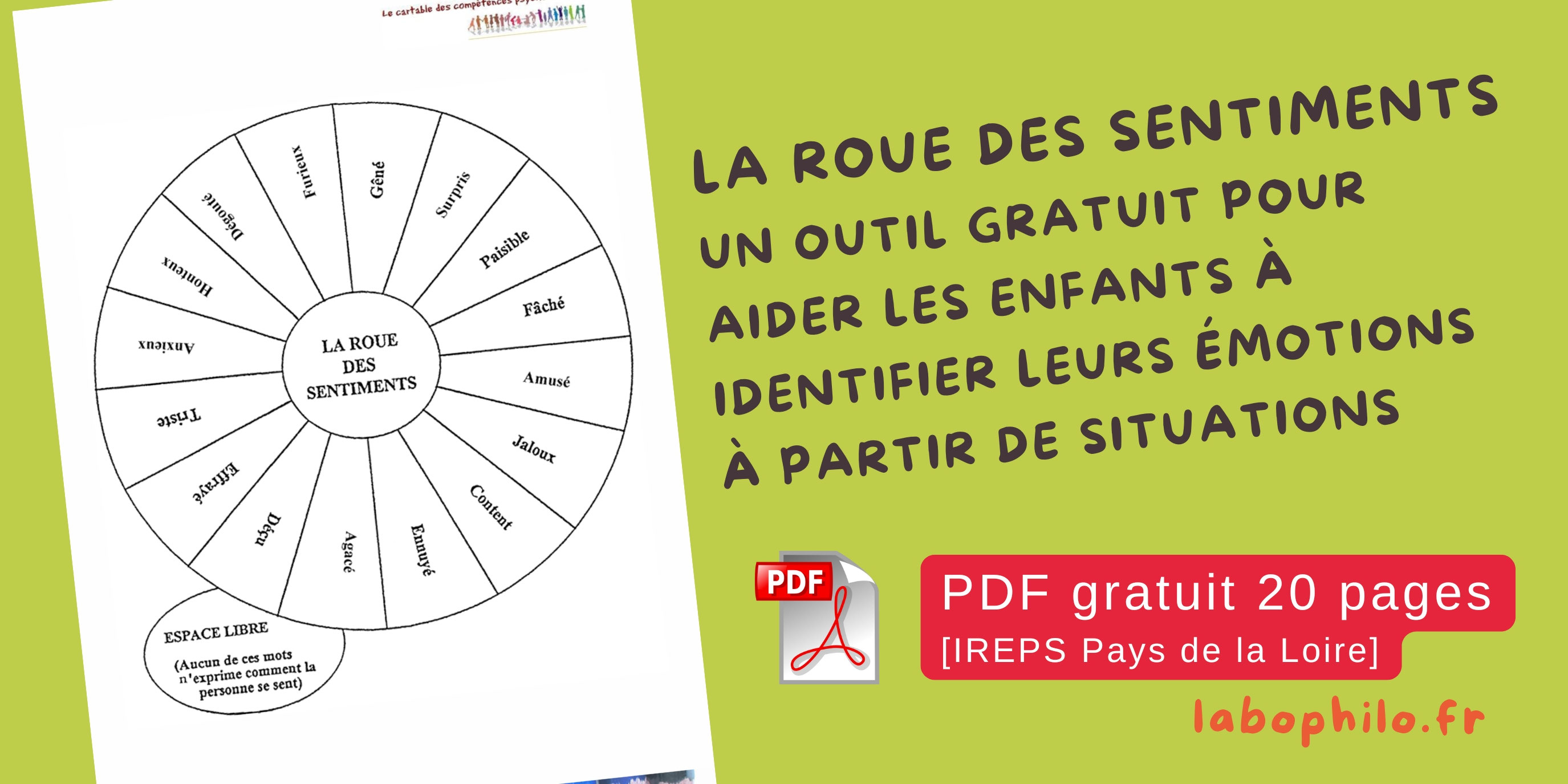 La roue des sentiments - un outil gratuit de 20 pages pour aider les ...