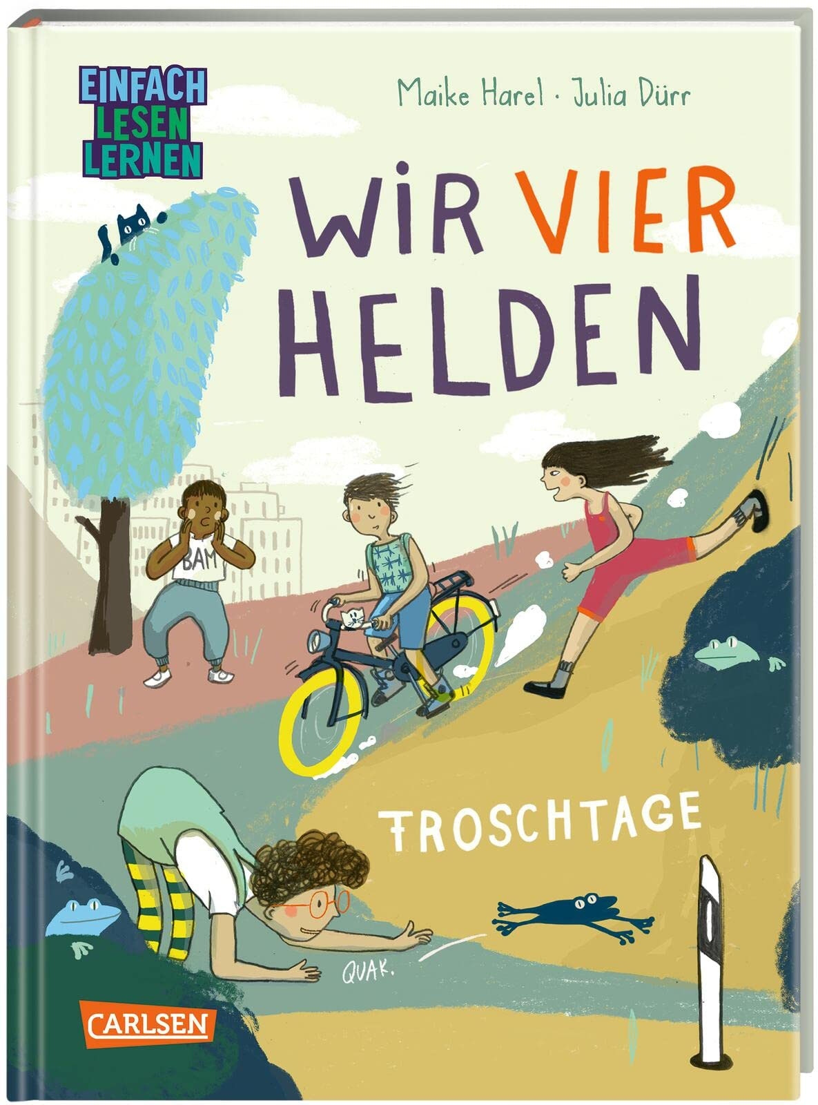 „Wir vier Helden: Froschtage“ von Maike Harel mit Illustrationen von ...
