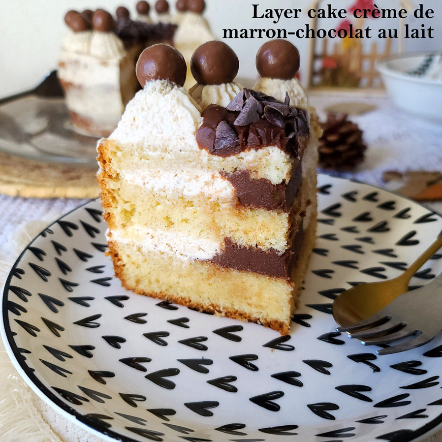 Layer cake crème de marron-chocolat au lait - Site de ...