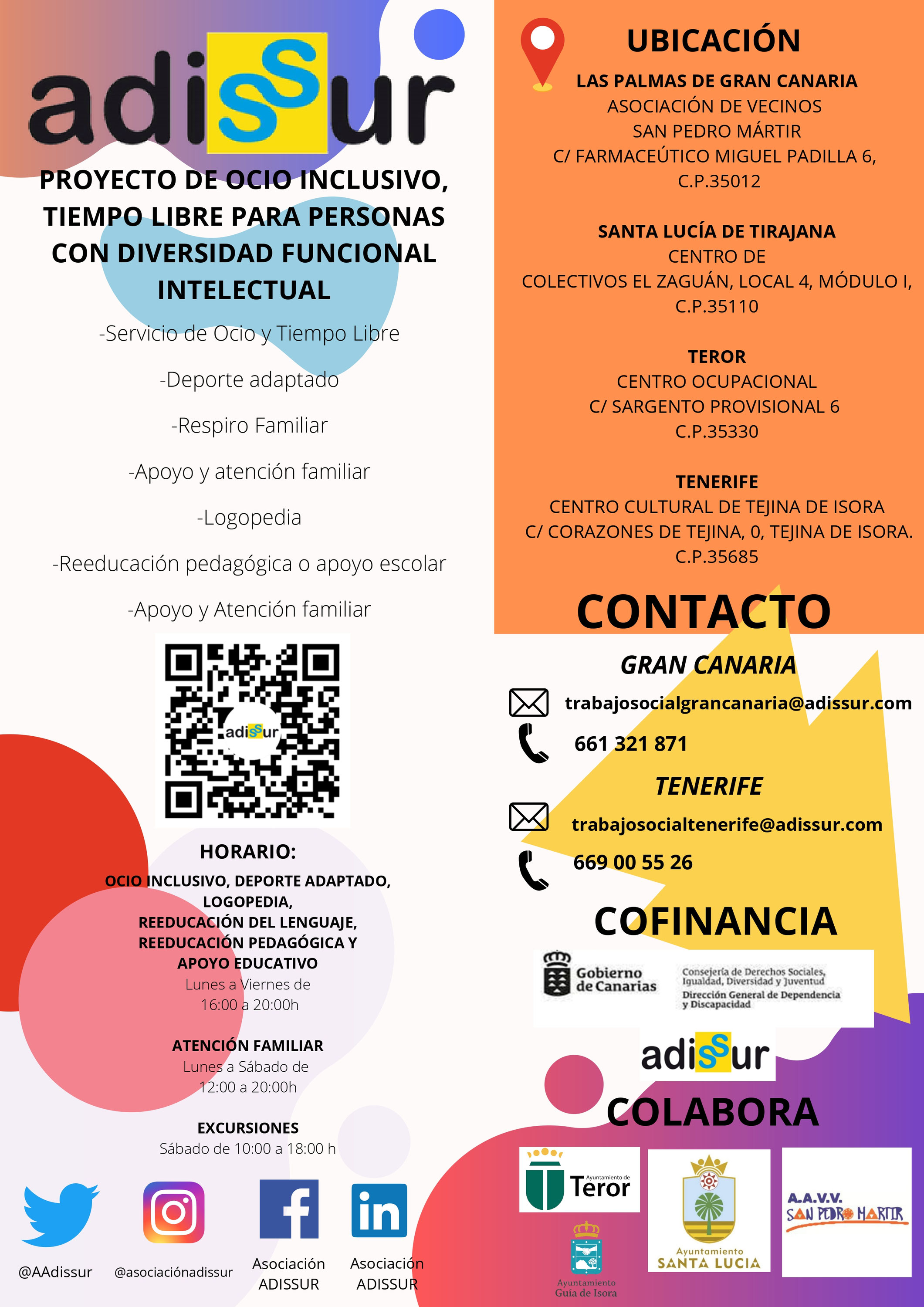 CARTEL DEL PROYECTO: "OCIO INCLUSIVO, TIEMPO LIBRE PARA PERSONAS CON ...
