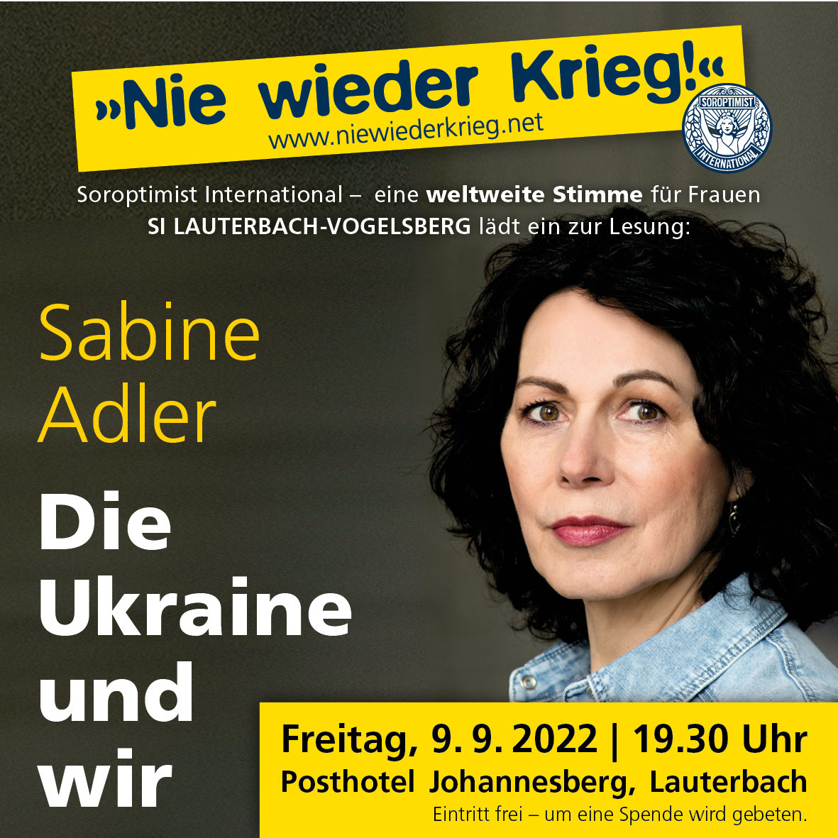 Sabine Adler: Die Ukraine und wir - Nie wieder Krieg!