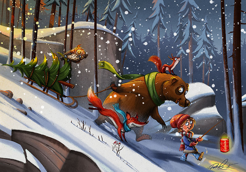 Weihnachten 2017 - Patrick Fix Illustration Konzept Design