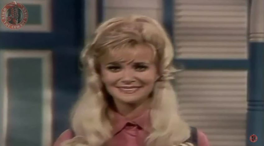 Gunilla Hutton performs "Break My Mind" on Hee Haw. - when the cowboy sings