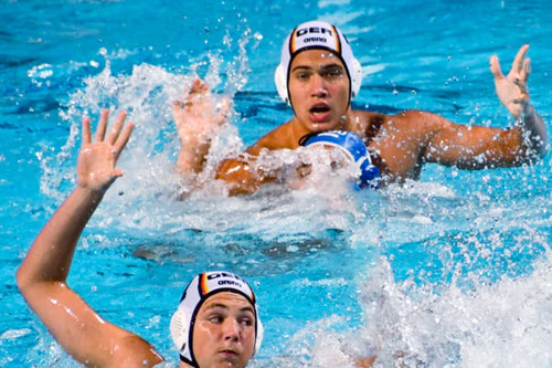 Wasserball U15 Europameisterschaft mit Marian Kob vom WSW Rostock als ...