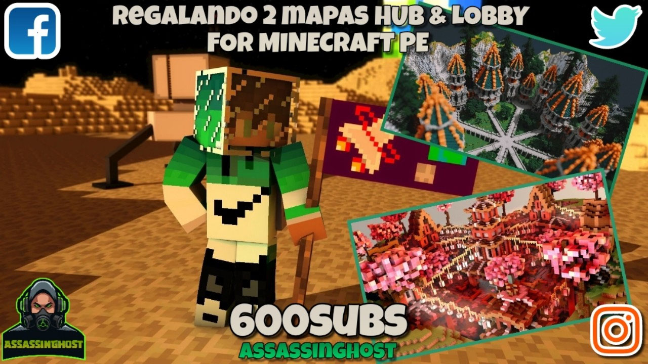 Hub / Lobby 600subs - Página web de minecraftmapbedrock