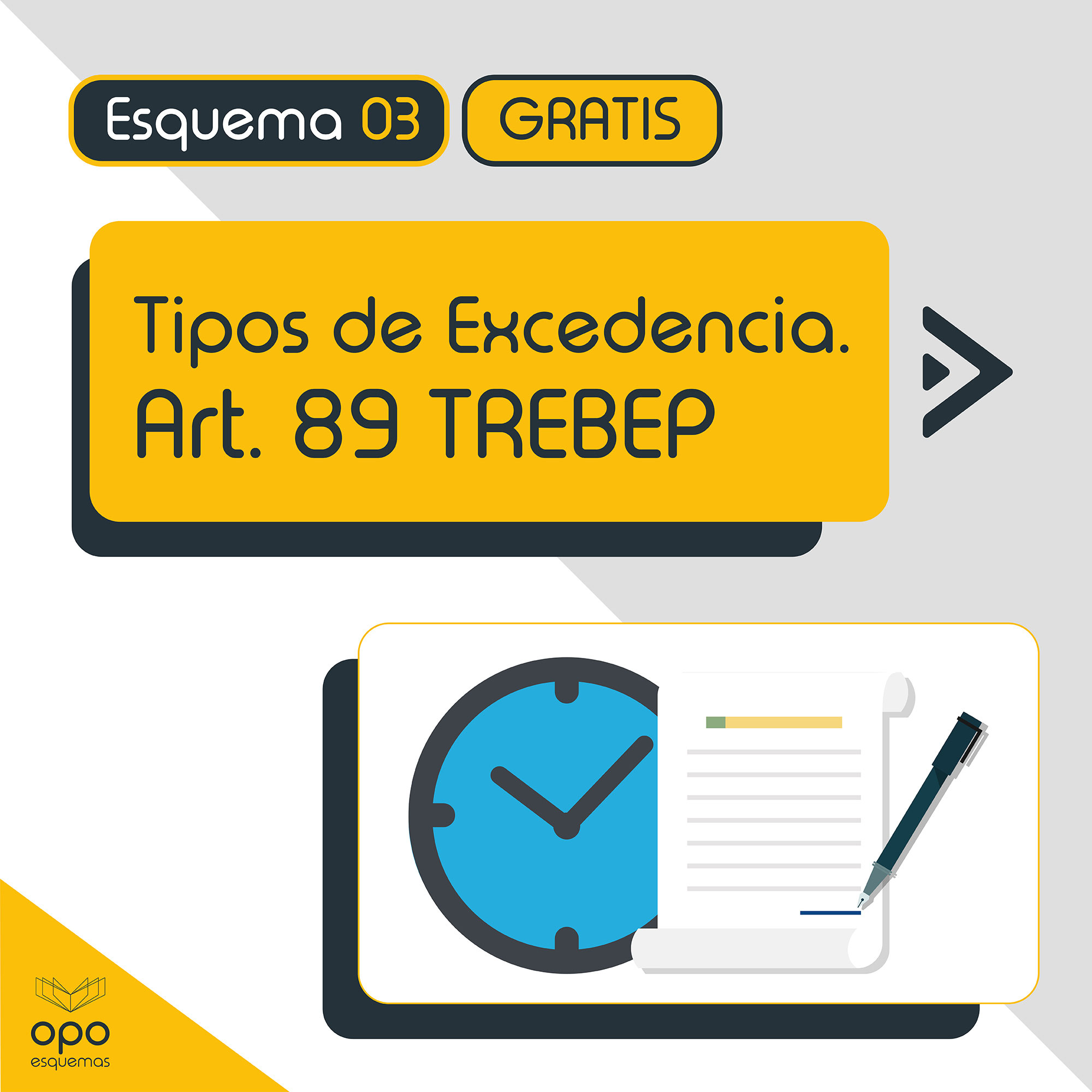 Esquemas Oposiciones. Tipos de excedencia. TREBEP. - Academia Oposición Administrativo del Estado.
