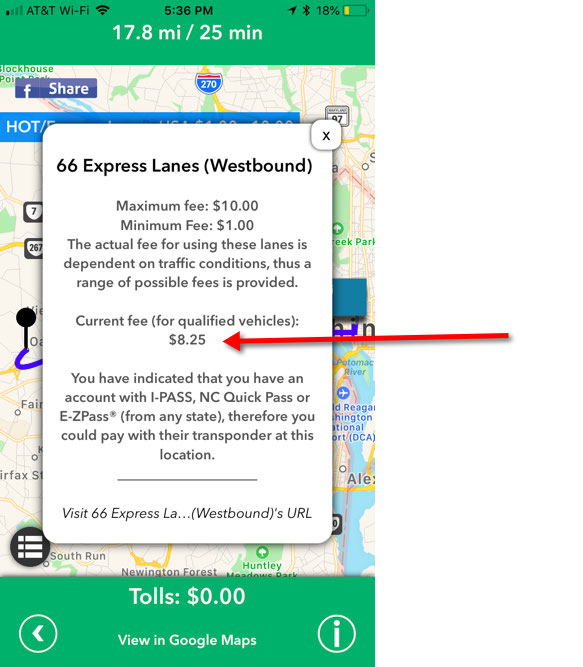 Dynamic Prices for I-66 & I-64 Express Lanes Added to Tollsmart - Tollsmart