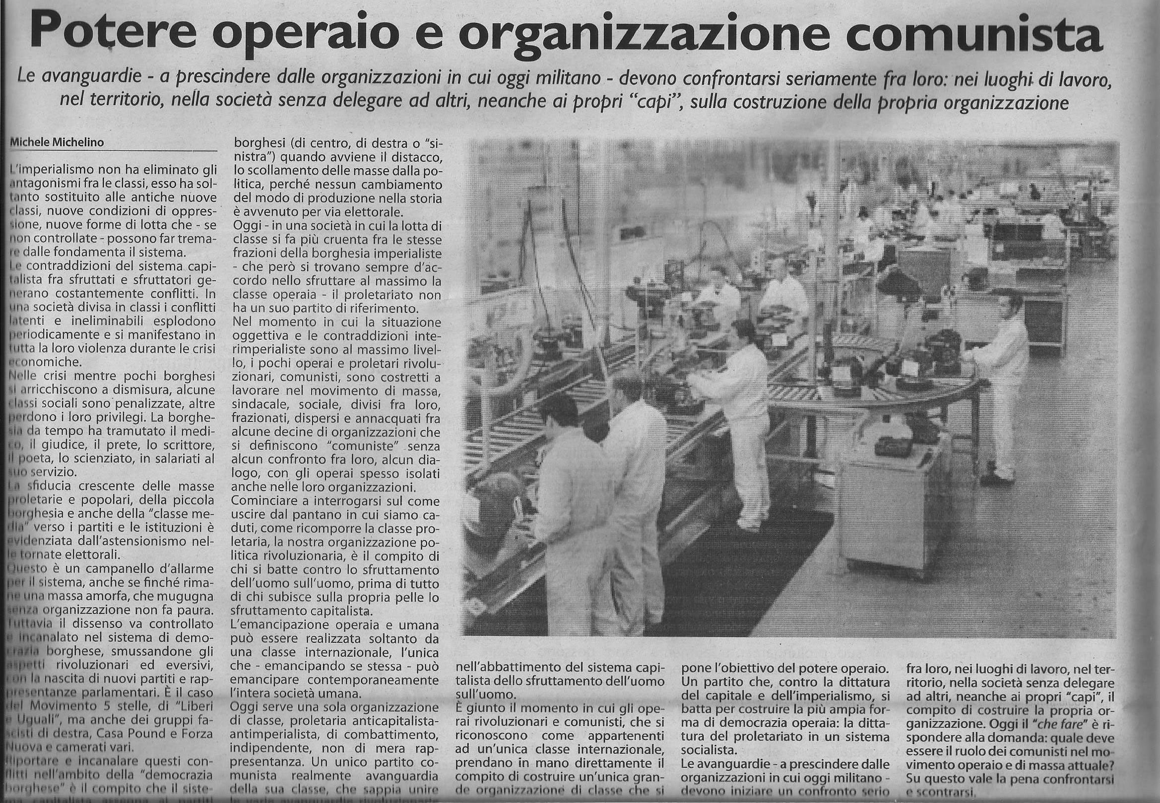 POTERE OPERAIO E ORGANIZZAZIONE COMUNISTA - Centro di Iniziativa ...