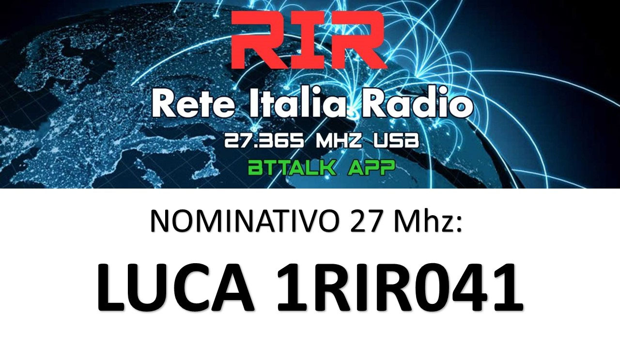Rete Italia Radio e il nominativo Cb - RADIO STAZIONE 10