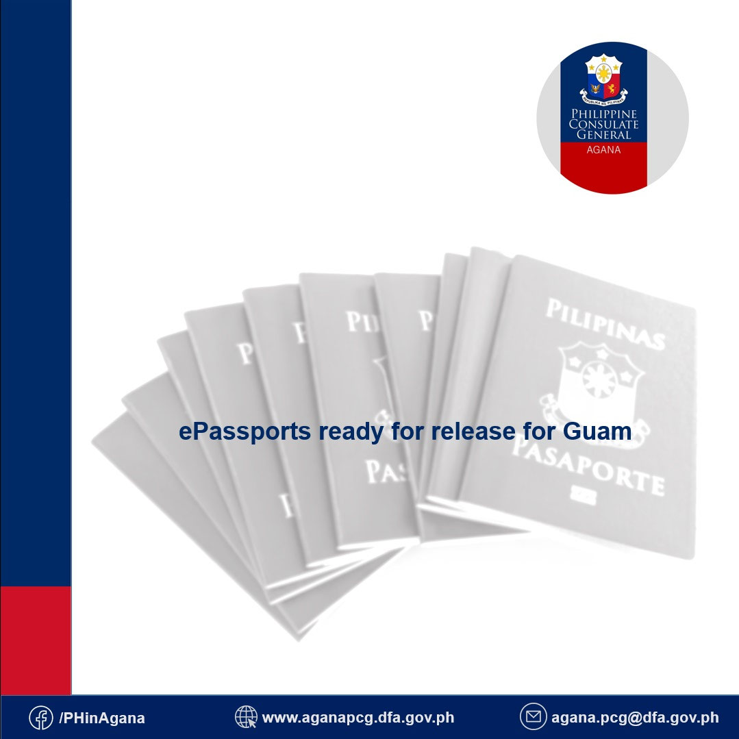 ePassports ready for release for Guam as of 06 December 2021 - phinagana