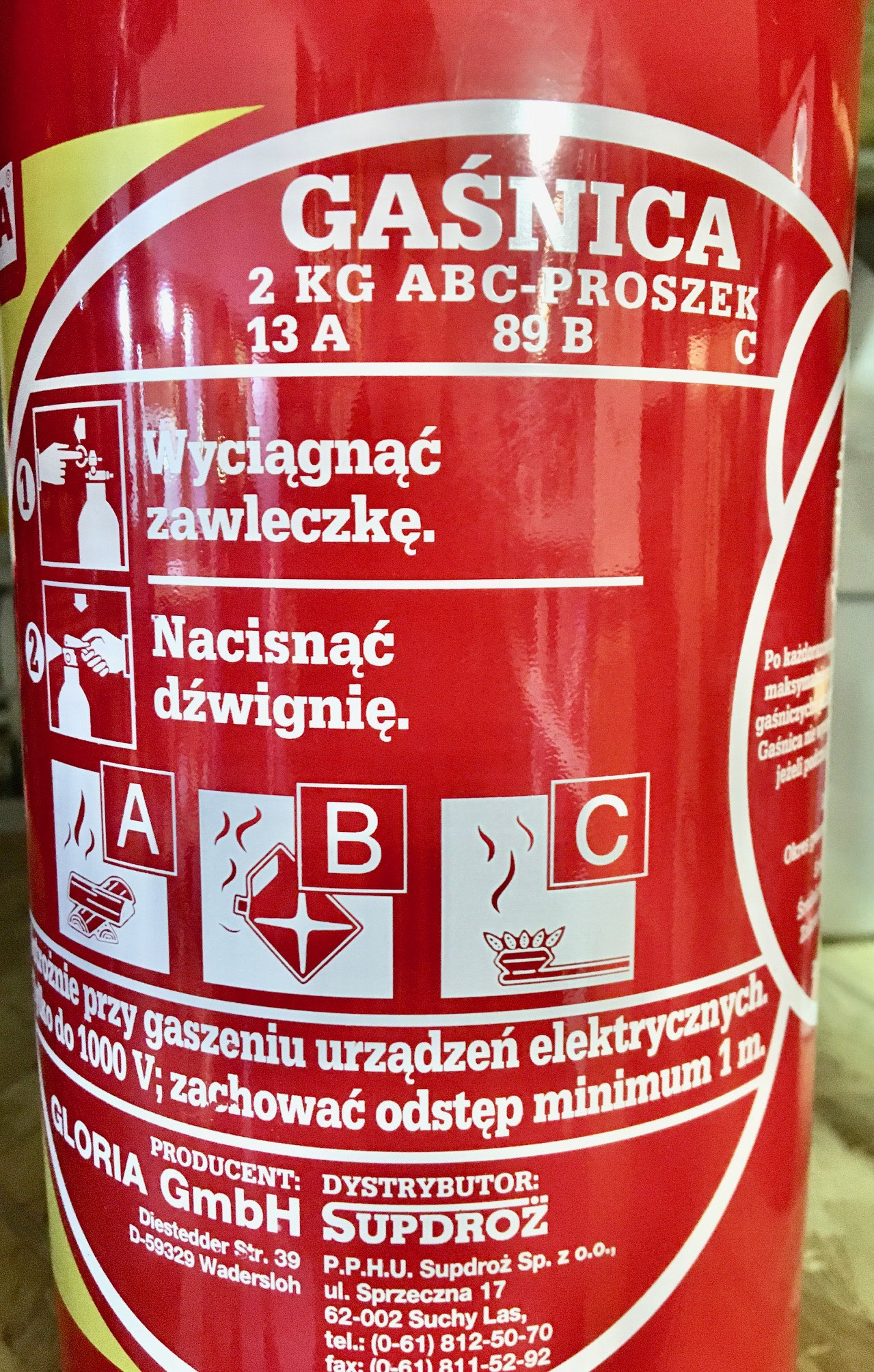 Oznaczenia na gaśnicach - Fire-Technic