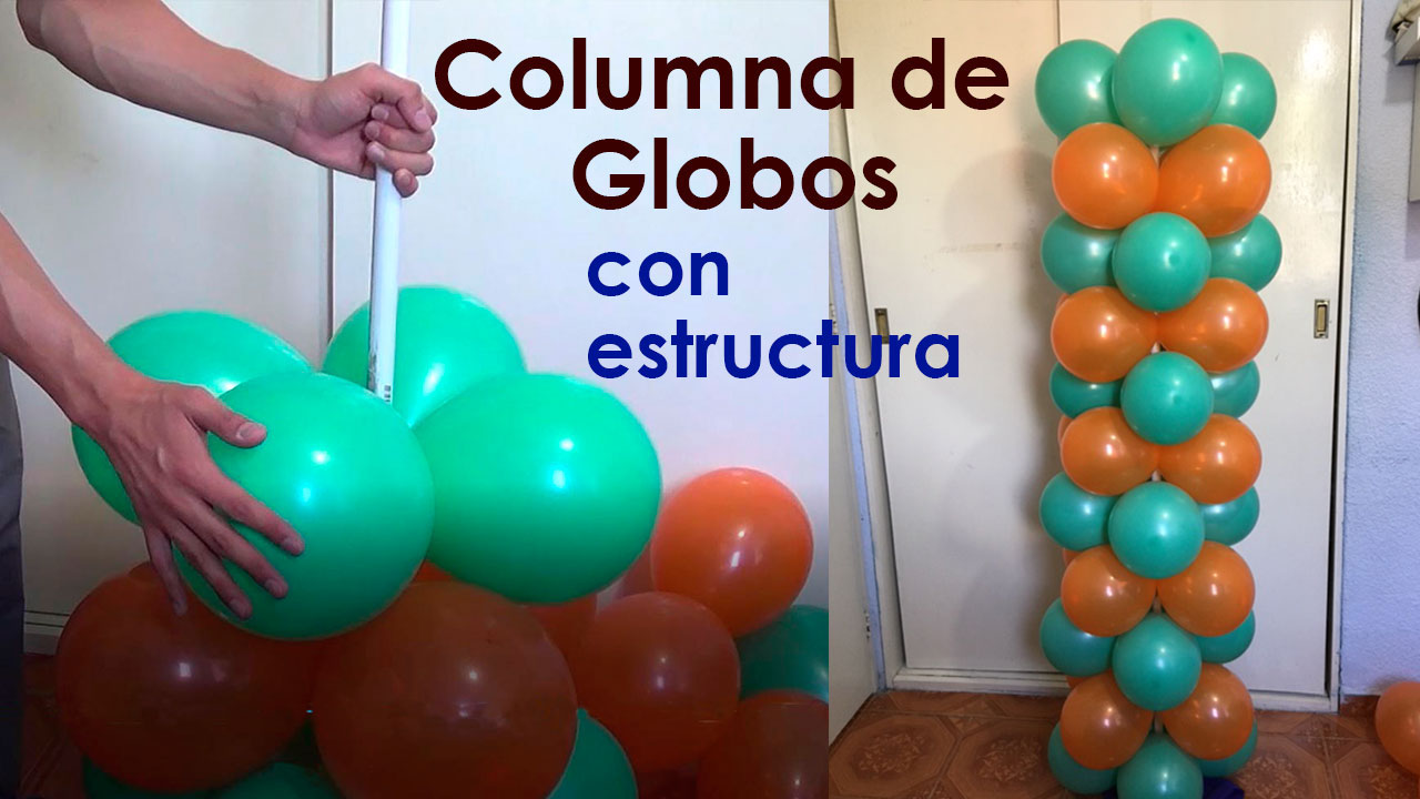 Columna de Globos a dos colores - decoracion para fiestas