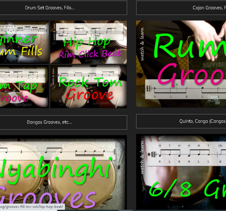 Watch & Learn - HAPPYDRUMS