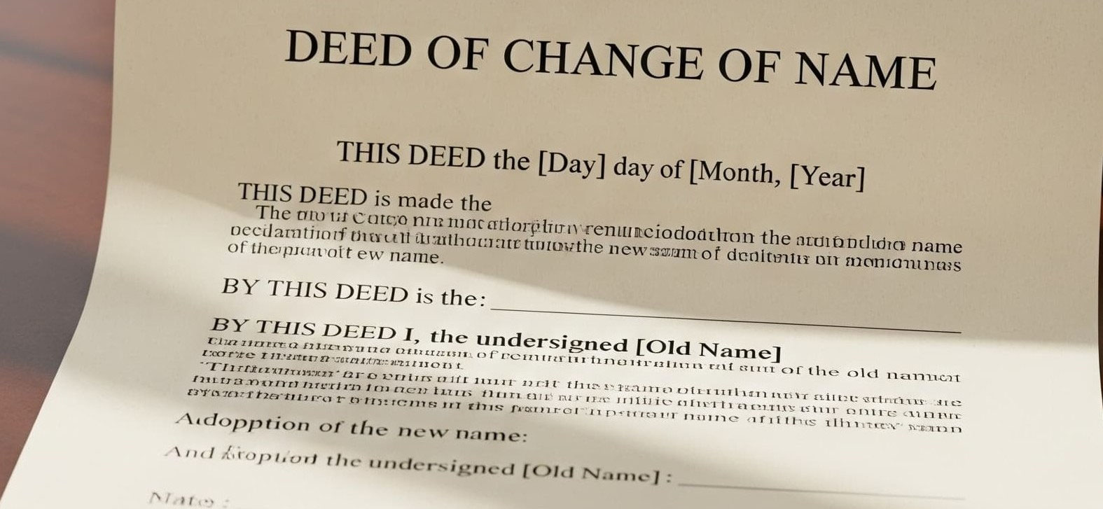 create your own deed poll