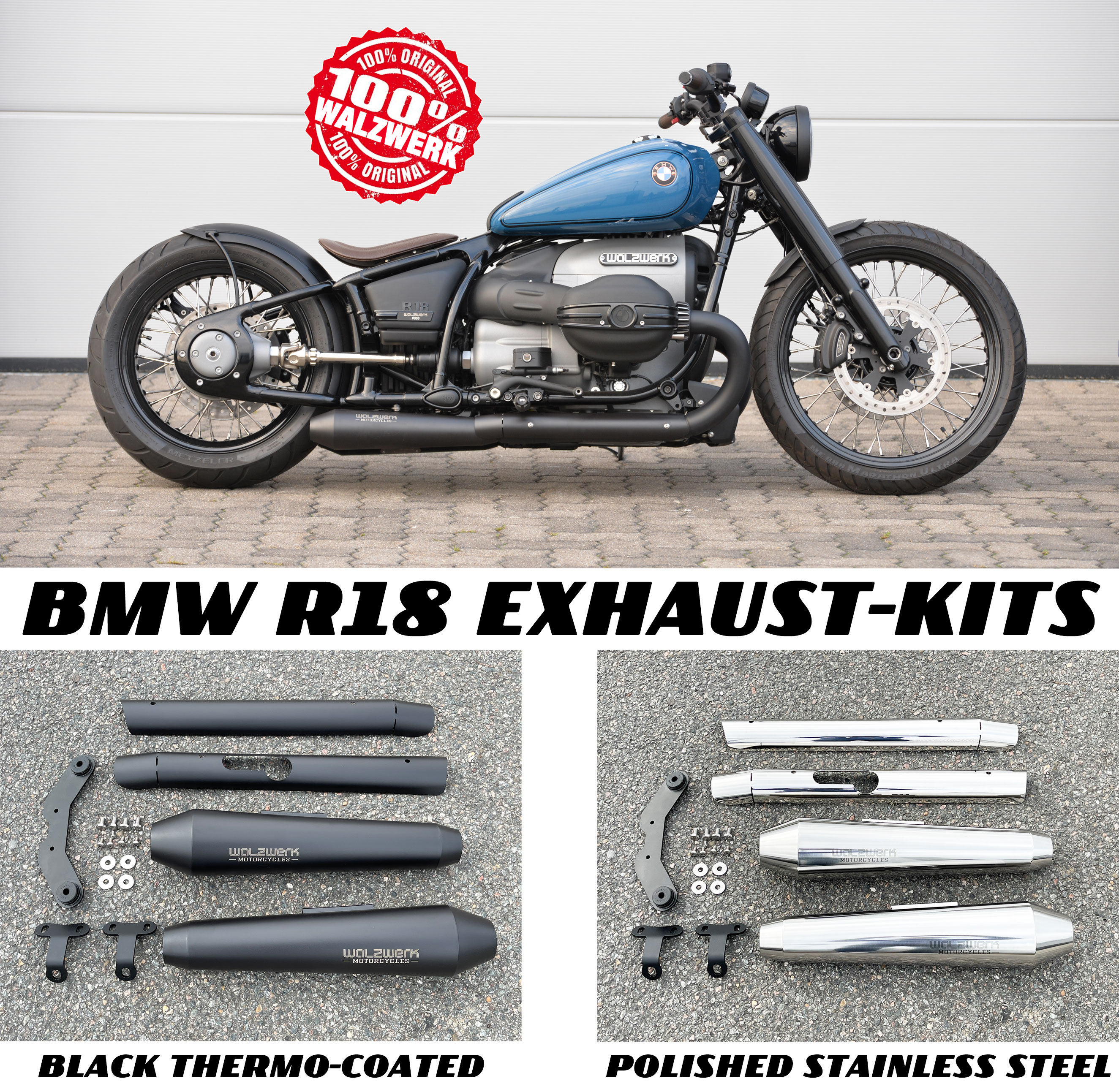 NEW: WalzWerk® Exhaust-Kits for BMW R18 - WalzWerk® Motorcycles