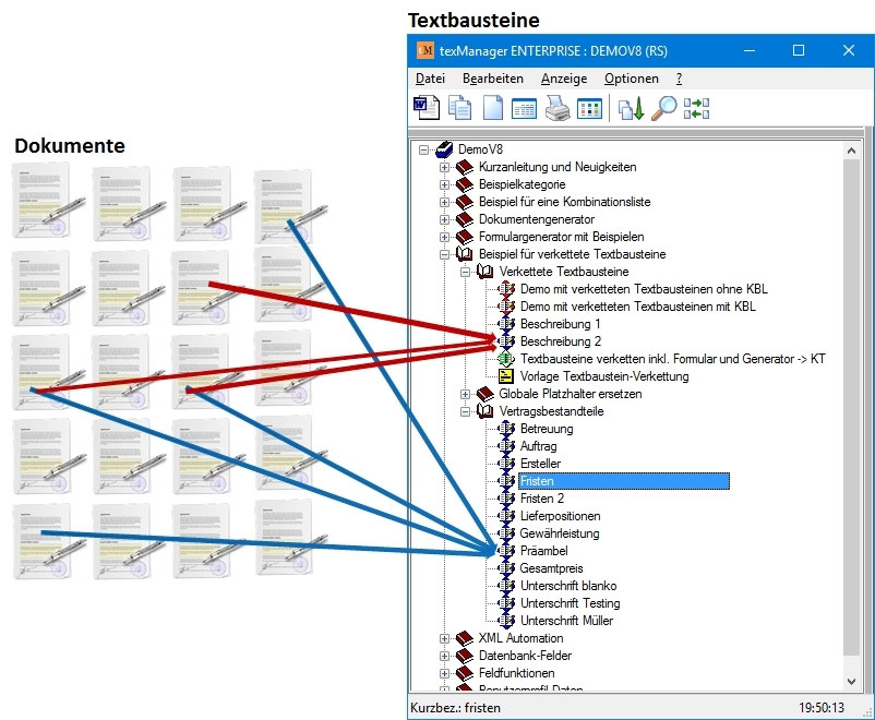 Dynamische Dokumente und Vorlagen - texManager