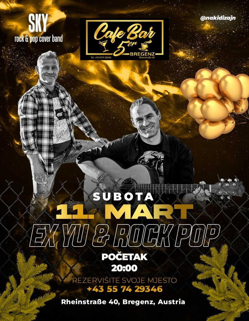 EX Yu Rock Pop im Cafe Bar 5er Bregenz - Sky Rock Pop Band Rankweil