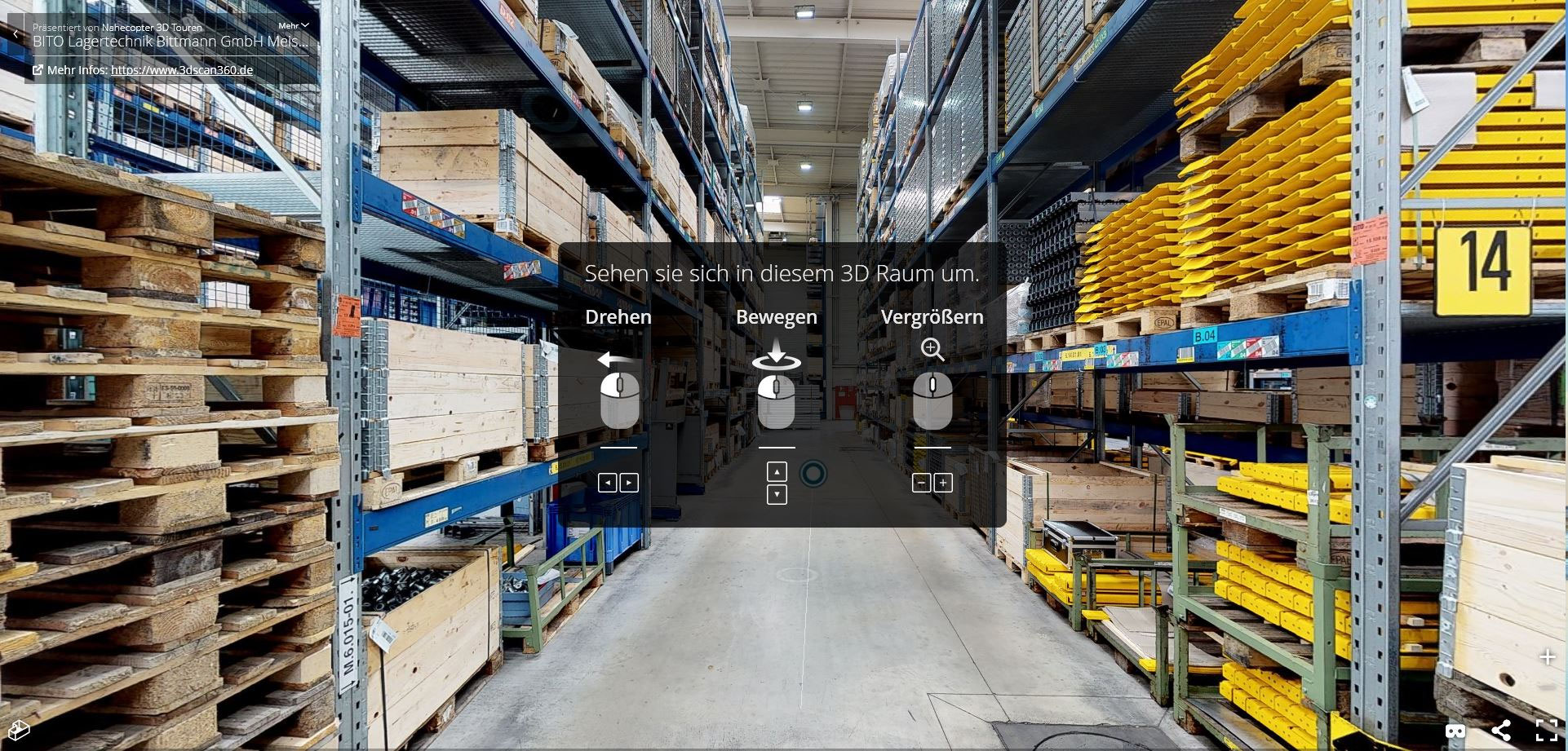 BITO Lagertechnik in 3D - Nahecopter