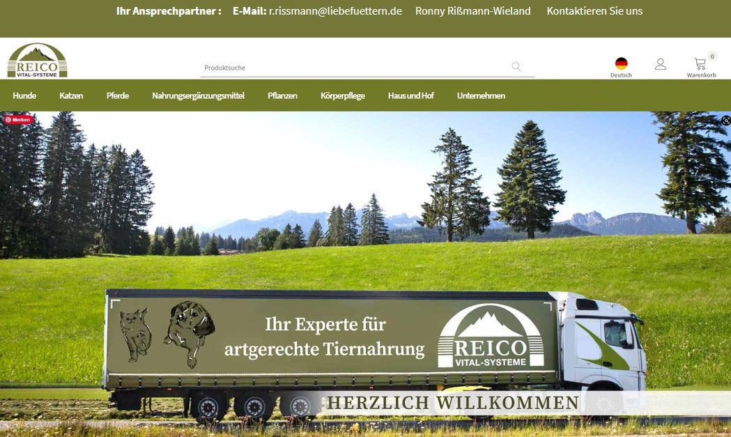 Reico Online Shop ist modernisiert und online - Reico Hundefutter ...