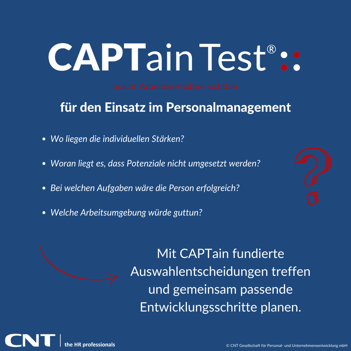 Der CAPTain Test® für den Einsatz im Personalmanagement - CAPTain Test®