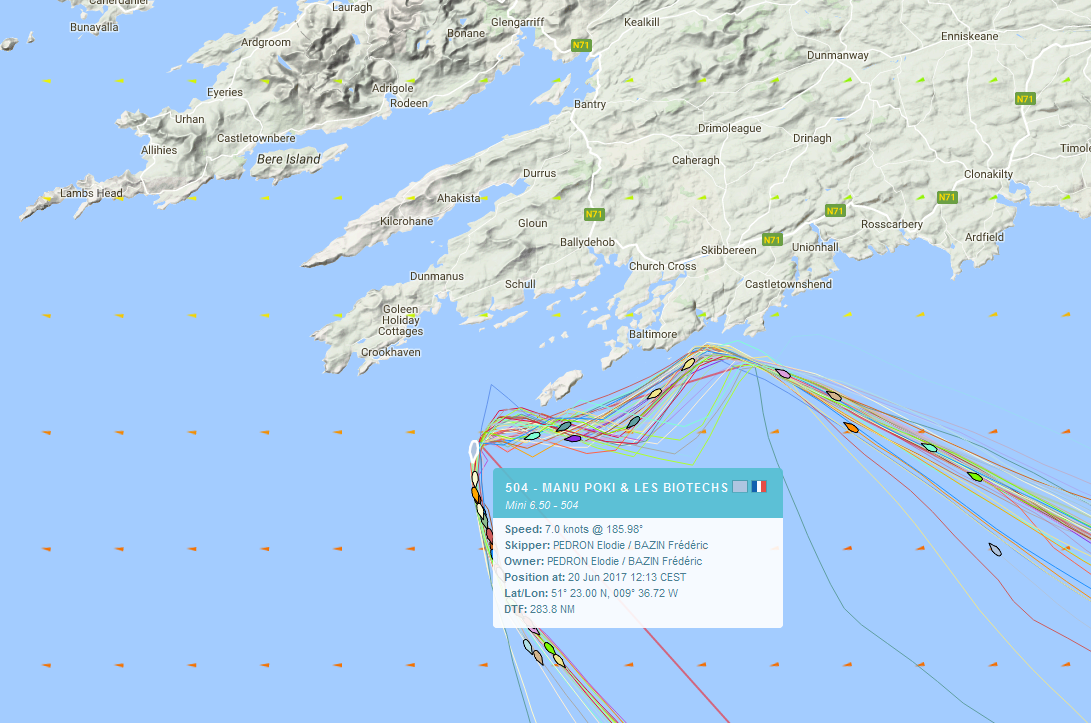 Mini Fastnet 2017 - Passage du Fastnet ! - Au large avec Manu Poki