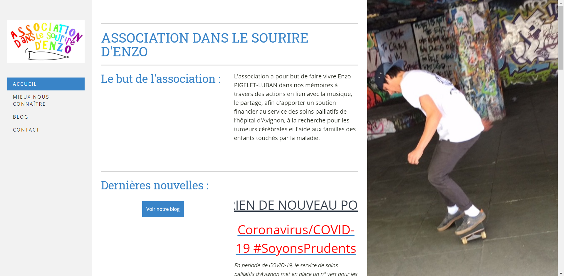 Nouvelle année, nouveau design - Association dans le sourire d'Enzo