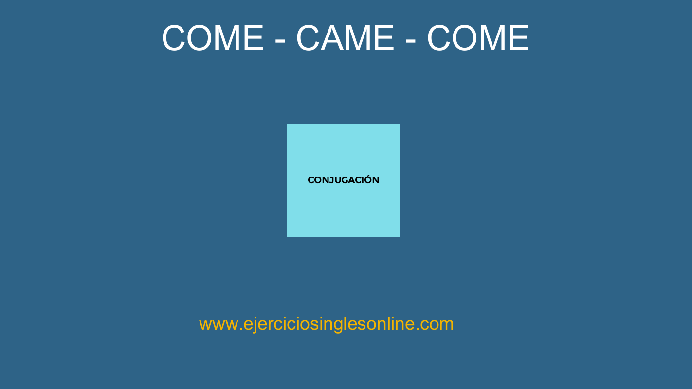 Come - Presente simple - Conjugación - Ejercicios inglés online