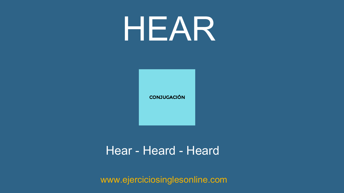 Hear - Presente Continuo - Conjugación - Ejercicios inglés online