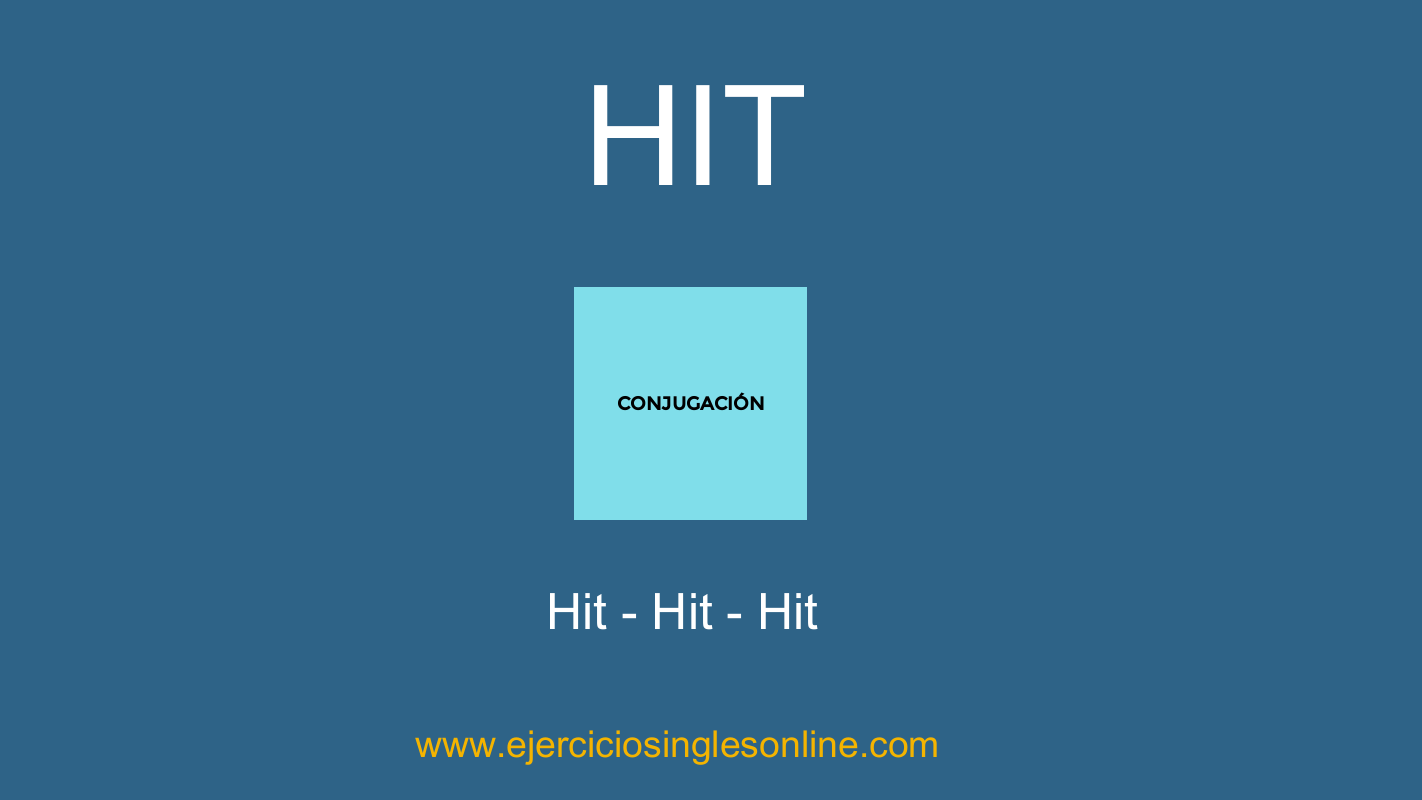 Hit - Pasado continuo - Conjugación - Ejercicios inglés online