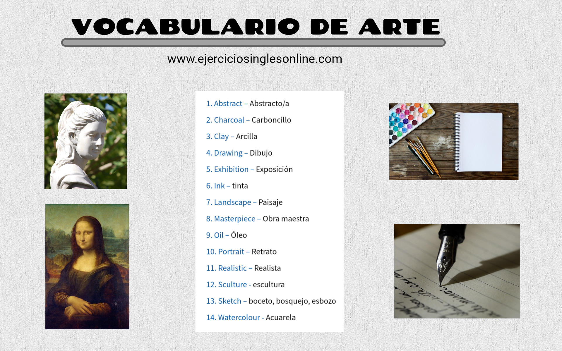 Cuaderno de actividades 6 - Art Word - Ejercicios inglés online