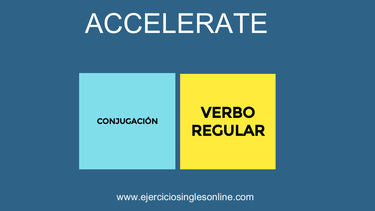 "Accelarate en inglés" - Conjugación - Ejercicios inglés online