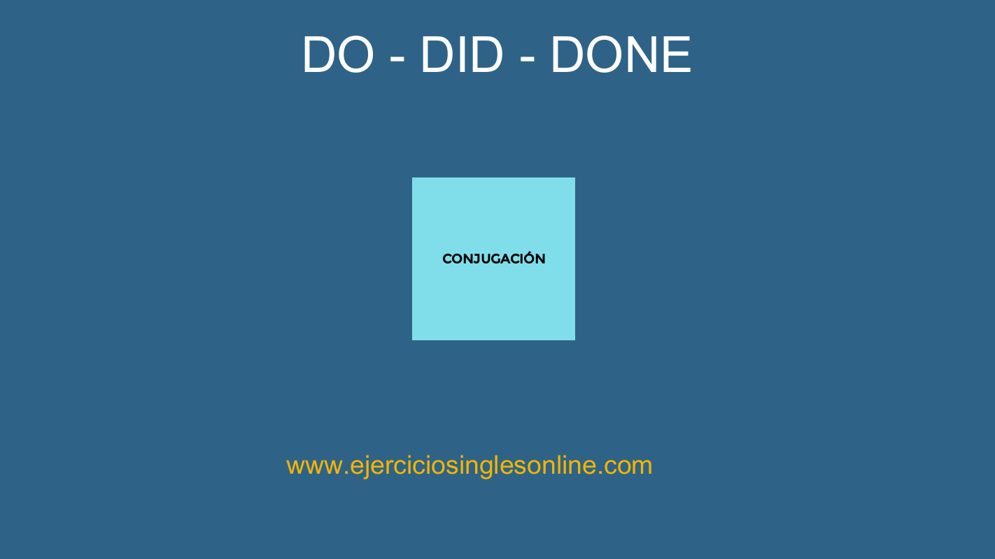 Do - Conjugación - Ejercicios inglés online