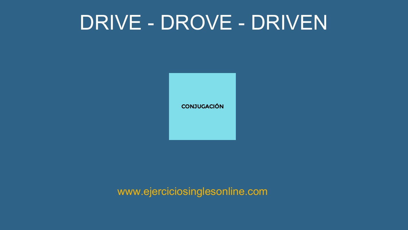 Drive Pasado Simple Conjugaci n Ejercicios Ingl s Online Drive Pasado Simple Conjugaci n Ejercicios Ingl s Online
