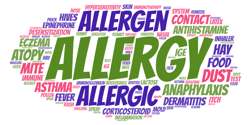 Allergy vocabulary - Ejercicios inglés online