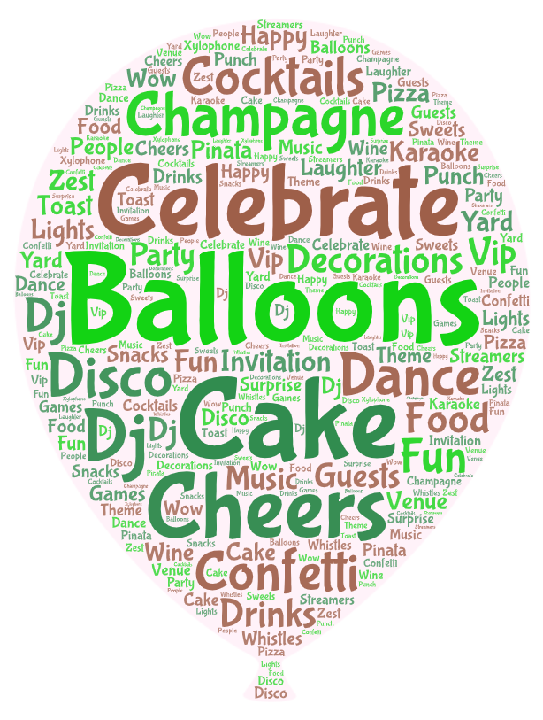 Party vocabulary - Ejercicios inglés online