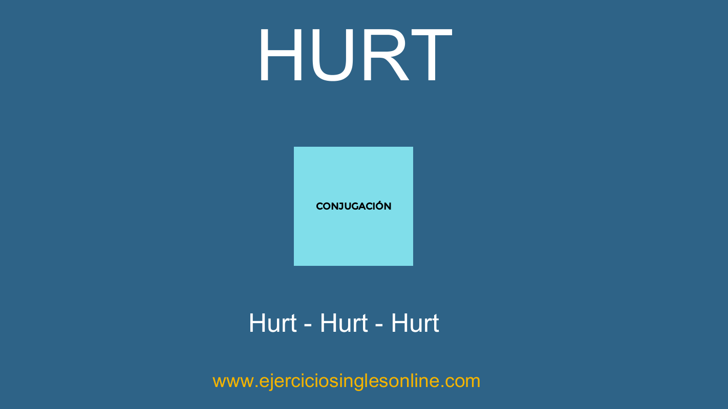 Hurt - Conjugación - Ejercicios inglés online