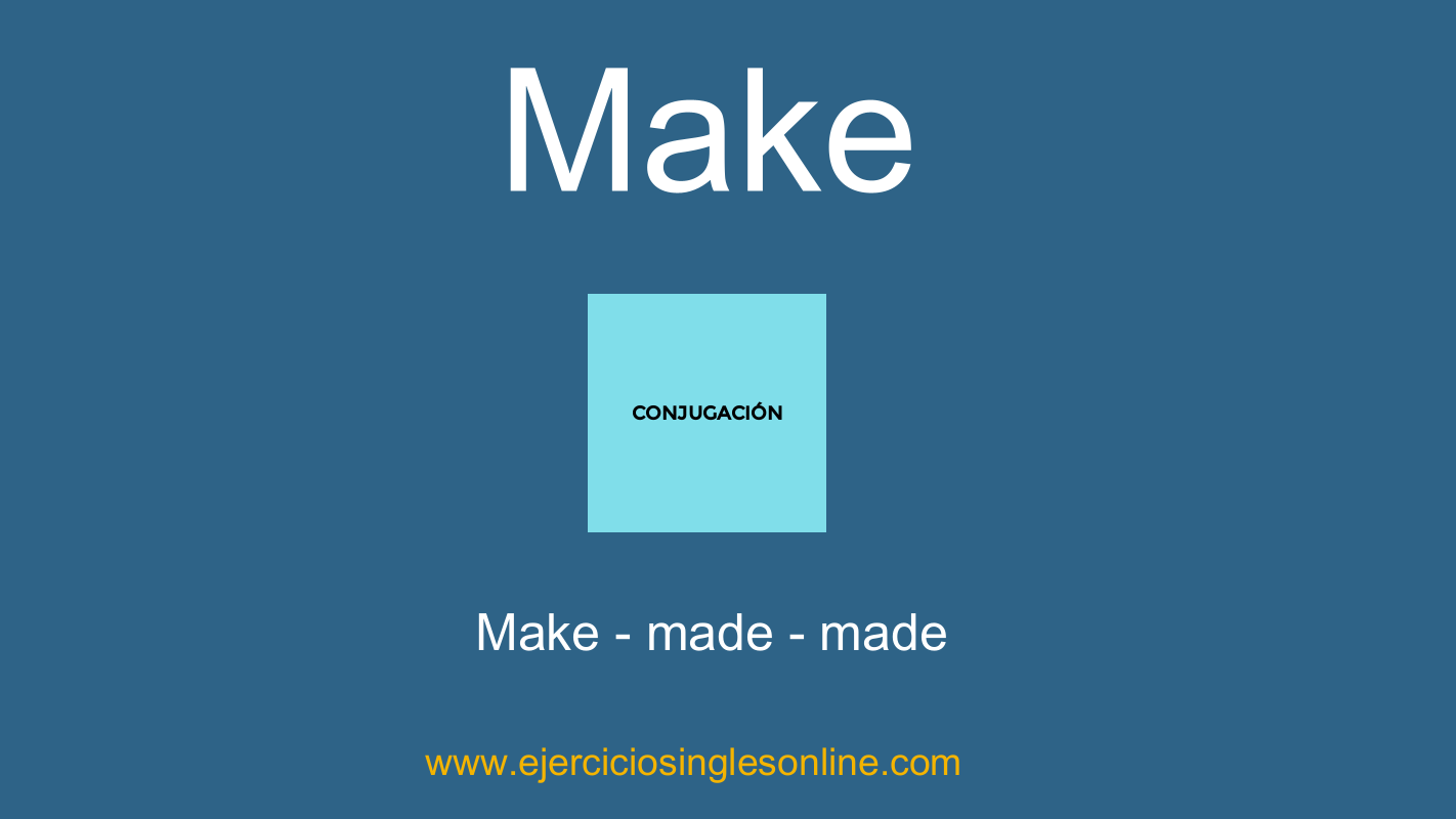 Make - Conjugación - Ejercicios inglés online