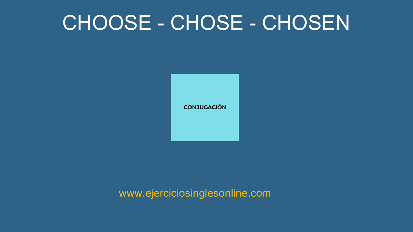 Choose - Conjugación - Ejercicios inglés online