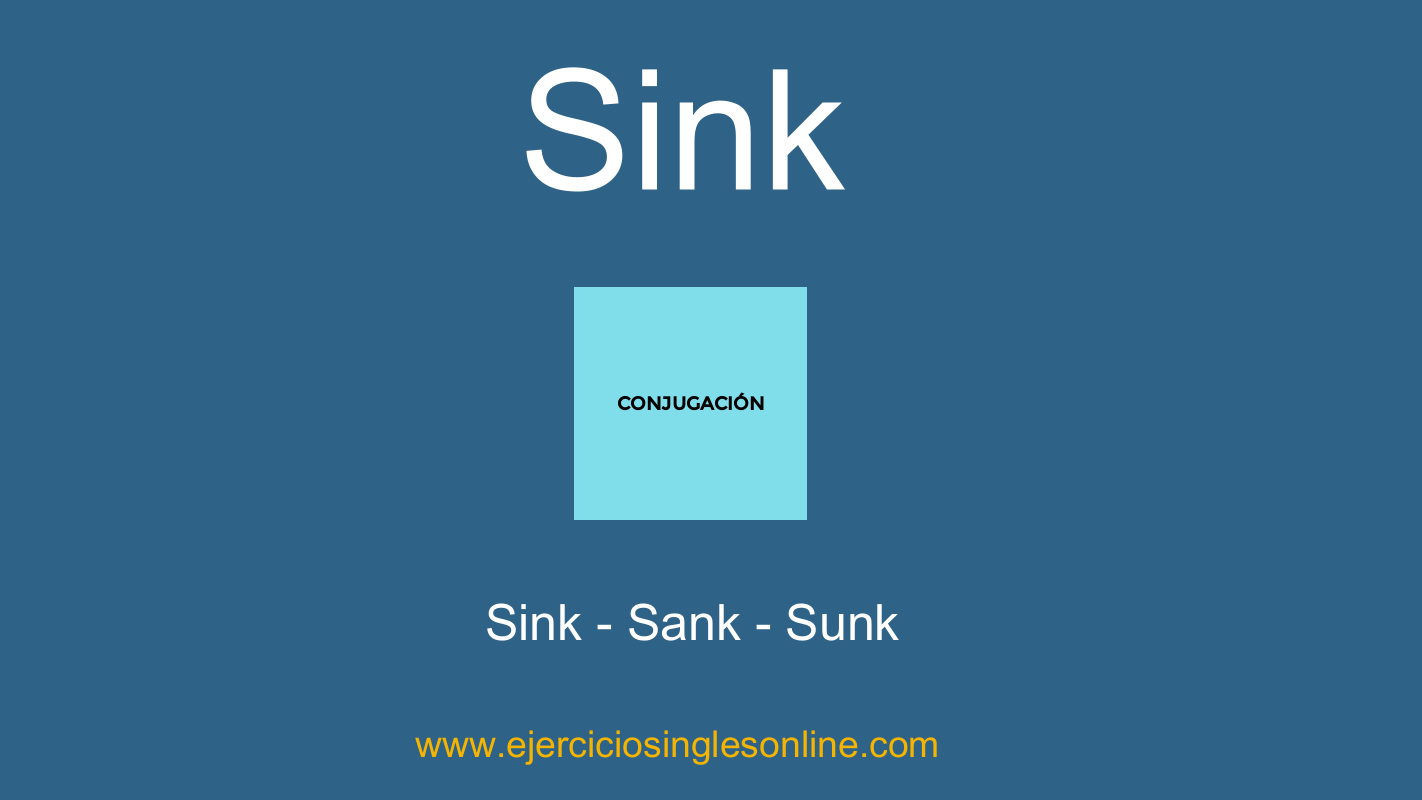 Sink - Conjugación - Ejercicios inglés online