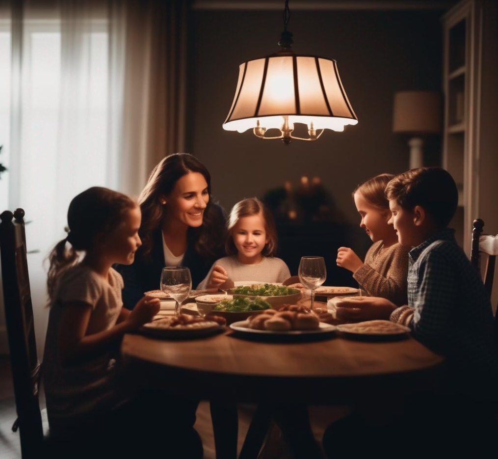 Family dinner (Dialogue) - Ejercicios inglés online