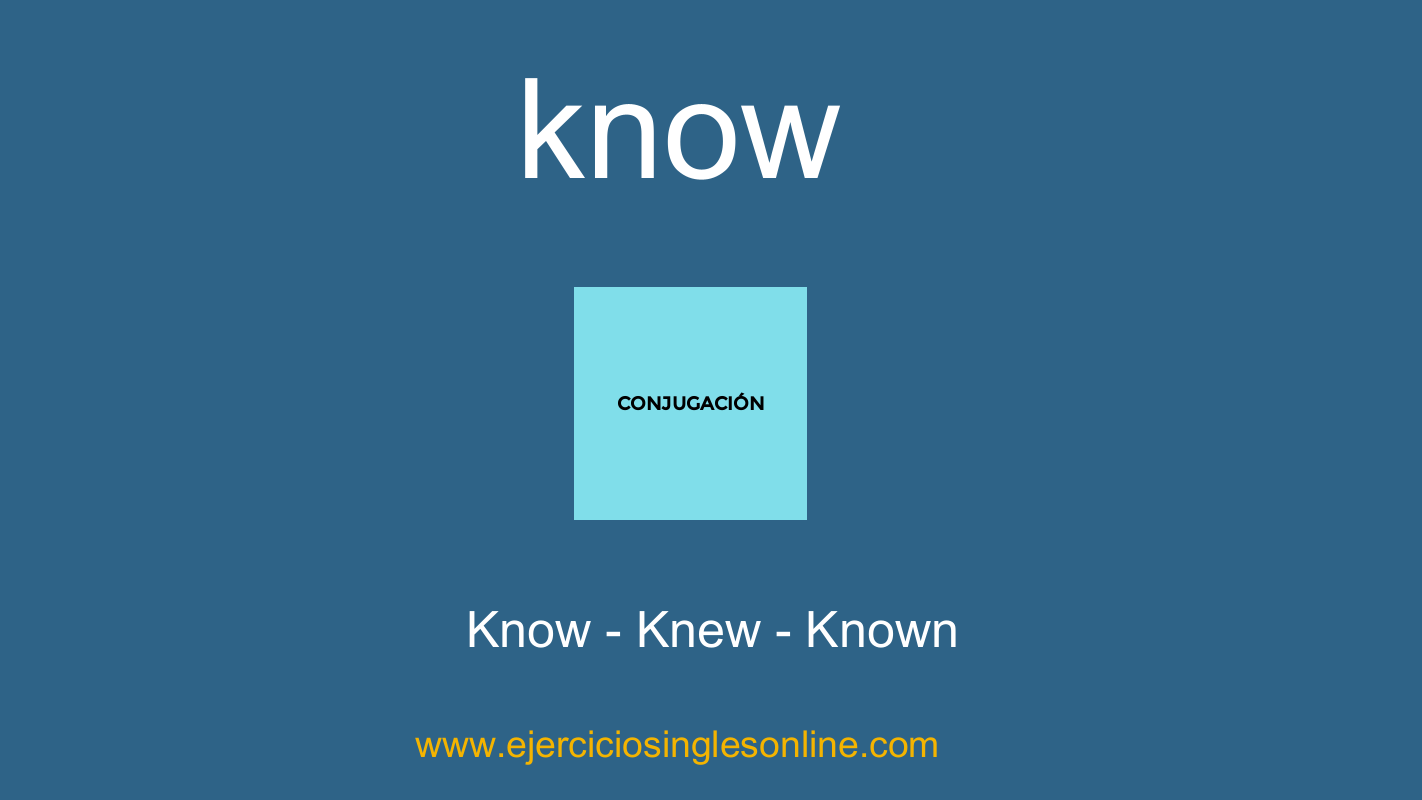 Know - Conjugación - Ejercicios inglés online