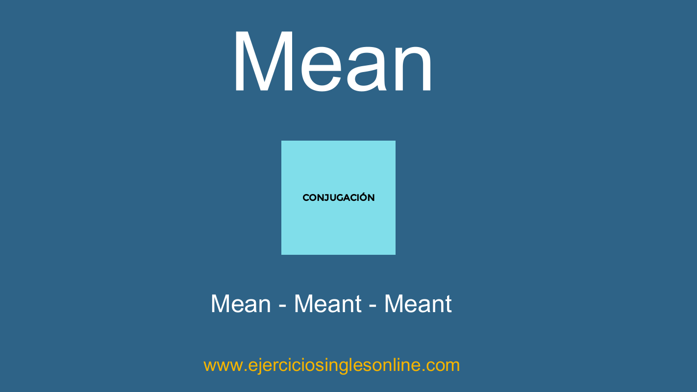 Mean - Conjugación - Ejercicios inglés online