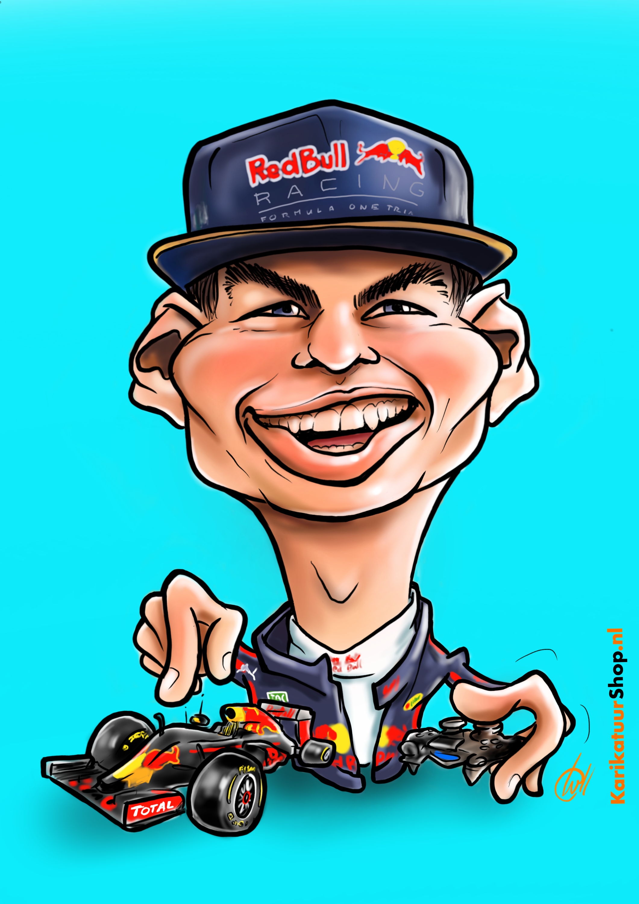 Max Verstappen Grappige Karikaturen Karikatuur Tekening Karikatuur | My ...