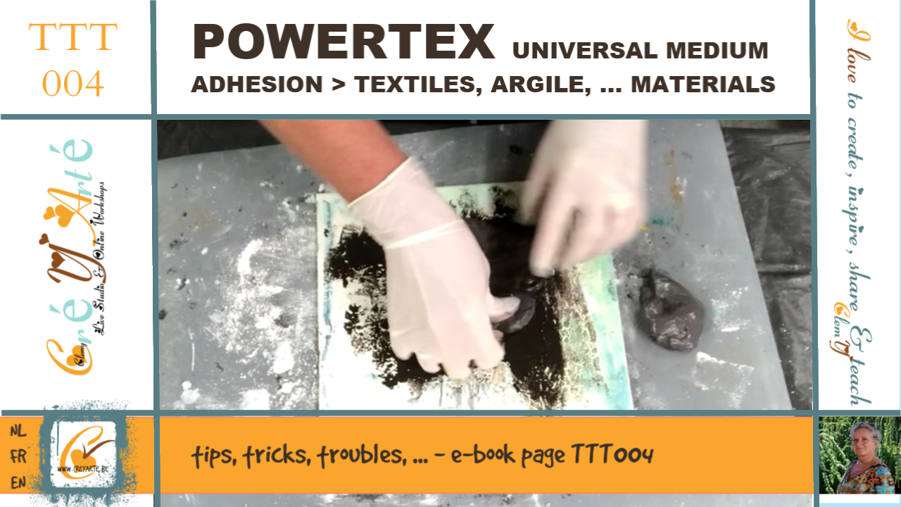 E-Book Page TTT004 - Adhesion - Textile, Clay, ... Materials - CréYarté!