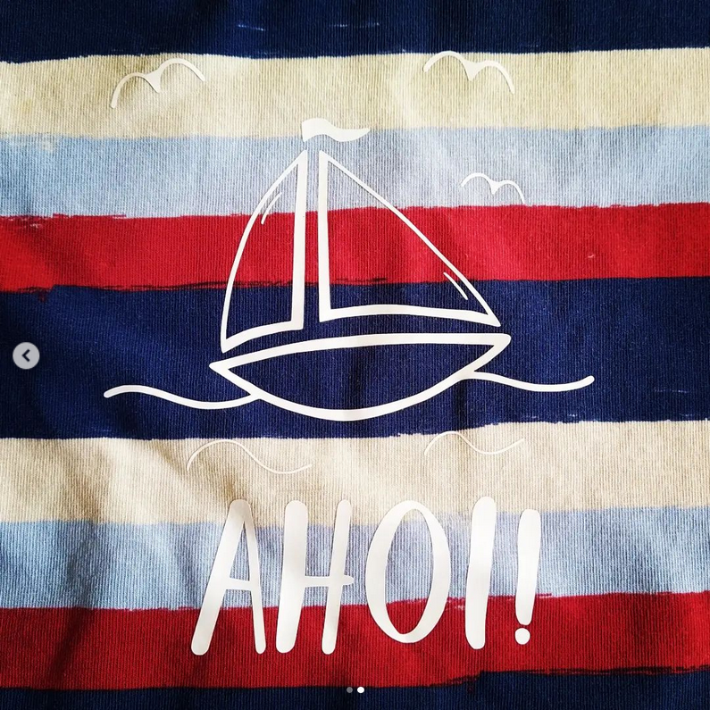 Freebie Plotterdatei Segelboot Ahoi! - Kreativfreude DIY-Blog