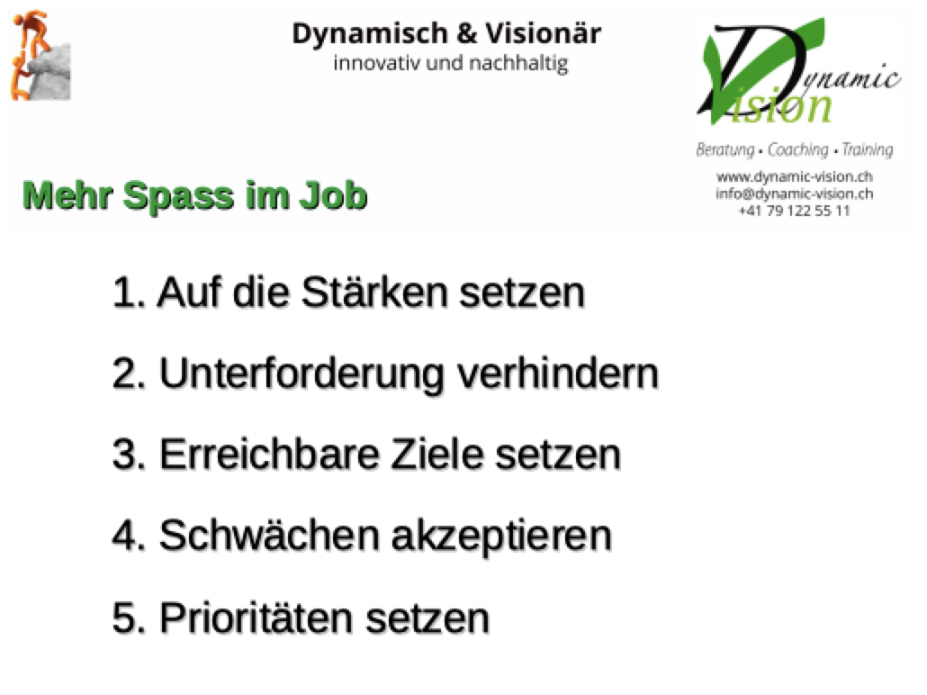 Mehr Spass im Job - dynamic-vision-persoenlichkeits Webseite!