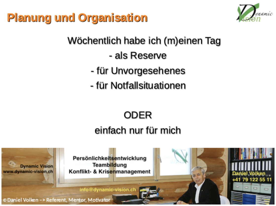 Planung und Organisation - dynamic-vision-persoenlichkeits Webseite!