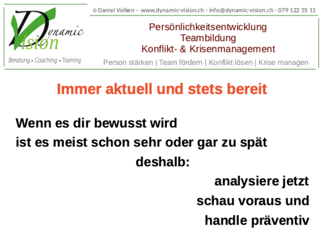 Immer aktuell und stets bereit - dynamic-vision-persoenlichkeits Webseite!
