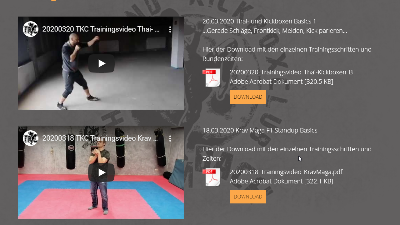 TKC Online-Training - Erste Videos - Thai- und Kickboxclub Kulmbach